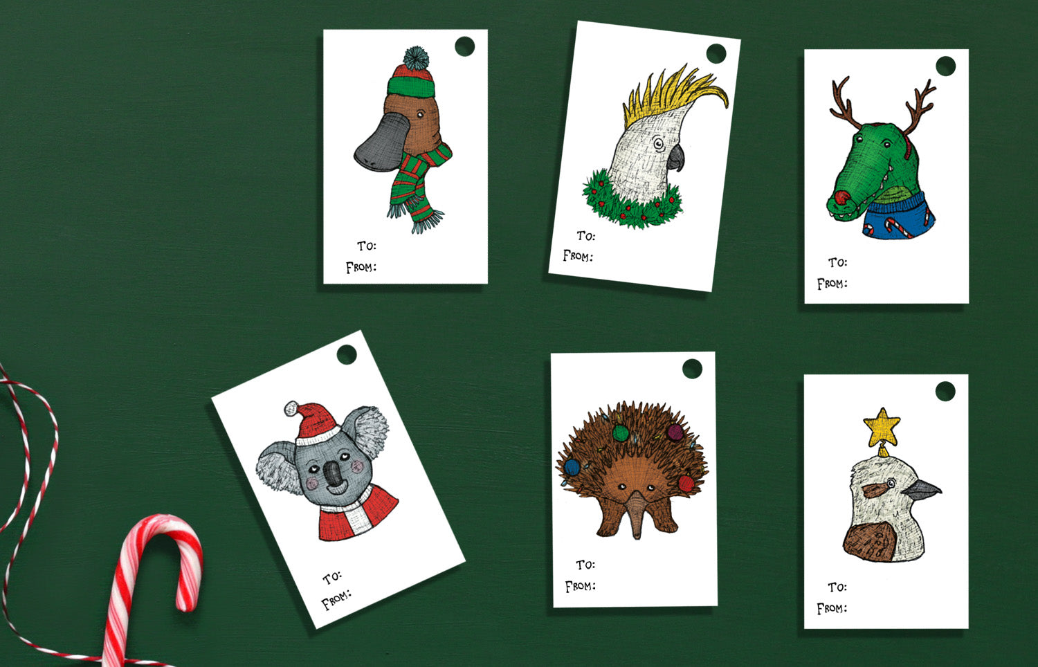 Animal Christmas Gift Tags - Australia | The Nonsense Maker