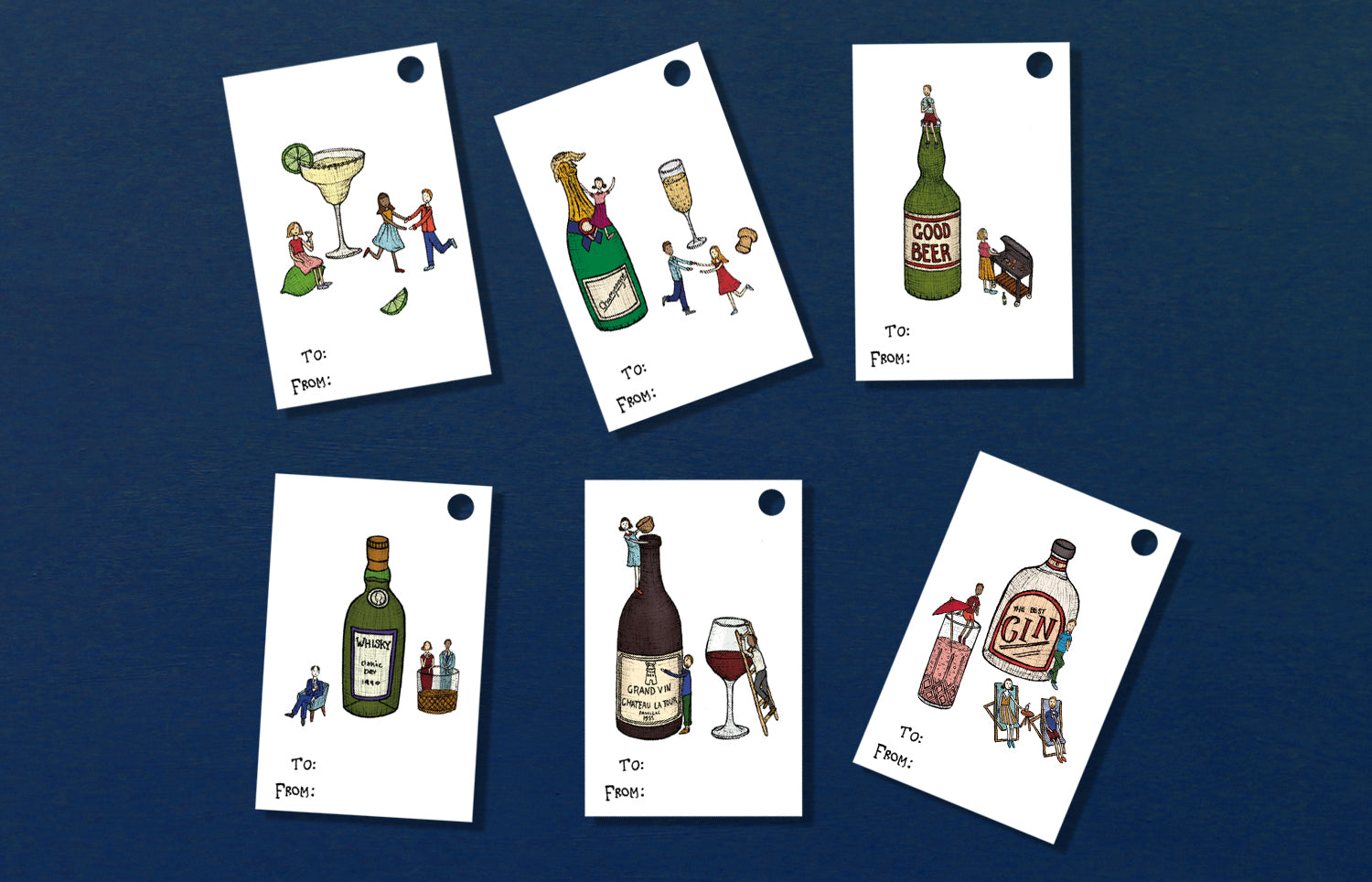 Alcohol Gift Tags 6 Pack - Bottle Tags | The Nonsense Maker