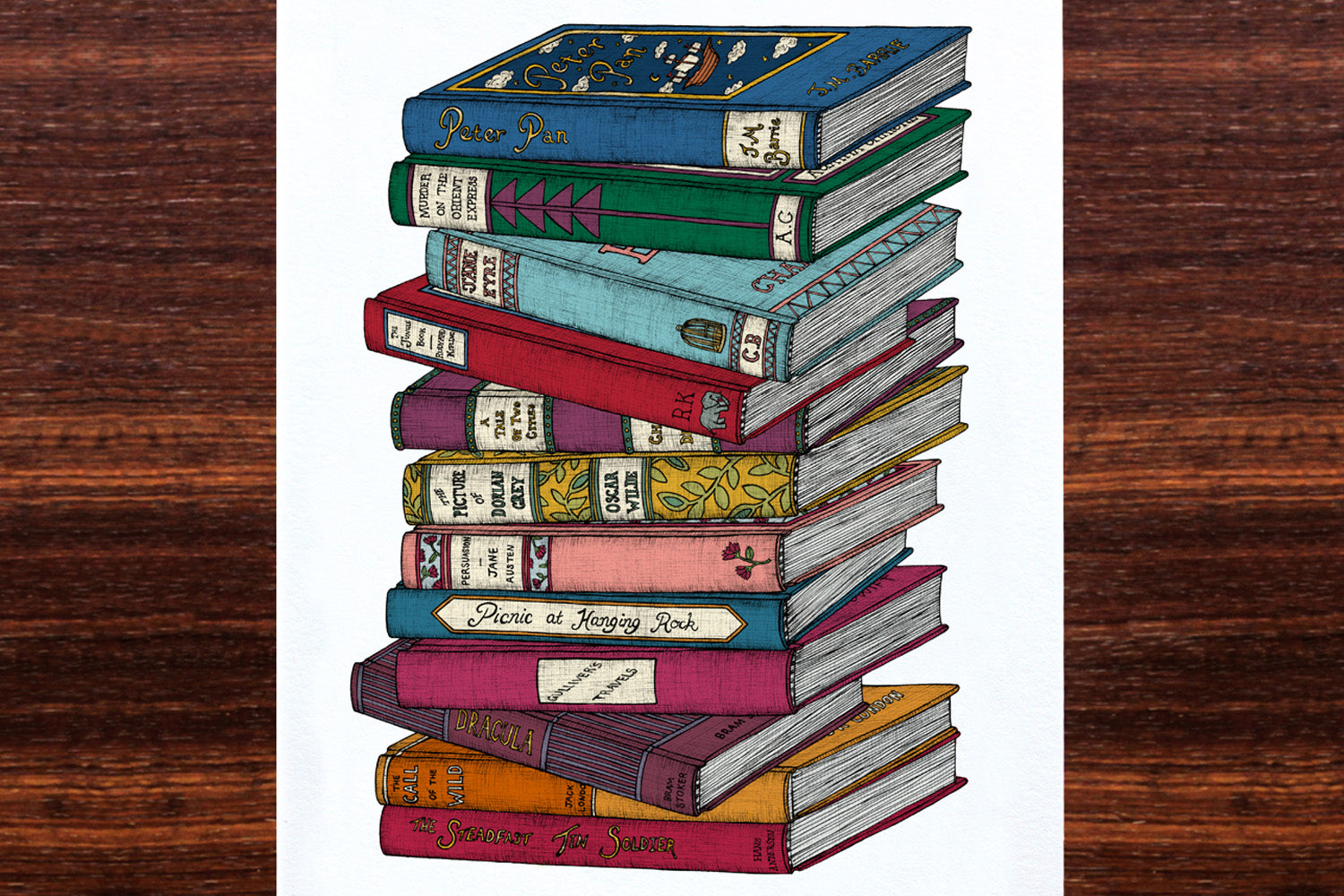 Stack of Books - Book Art Print | The Nonsense Maker