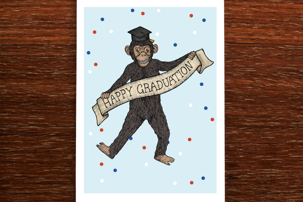 Congratulations Graduation Card - Chimp | The Nonsense Maker