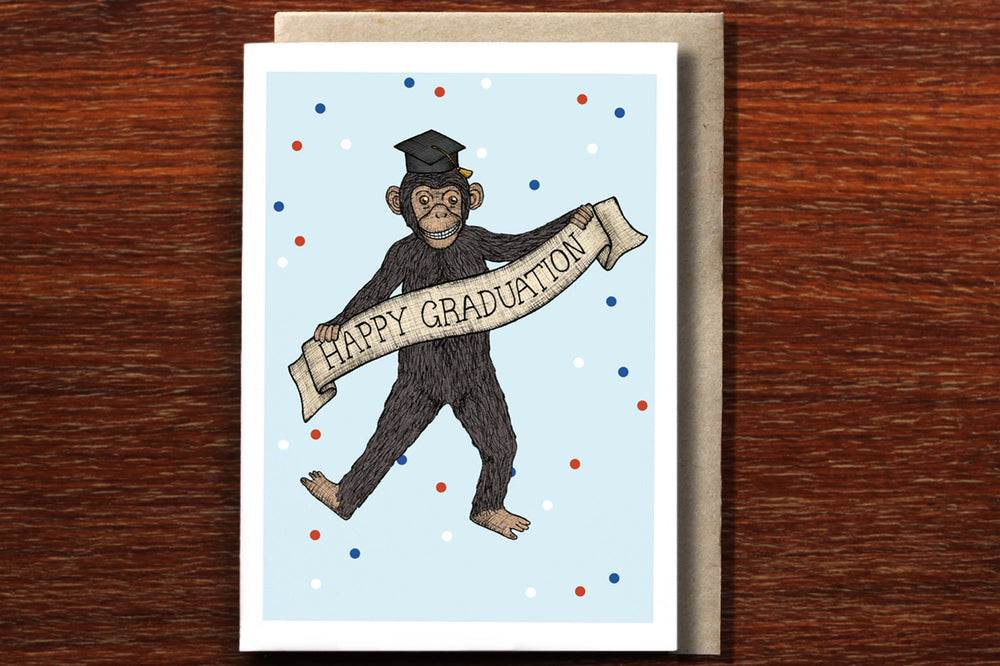 Congratulations Graduation Card - Chimp | The Nonsense Maker