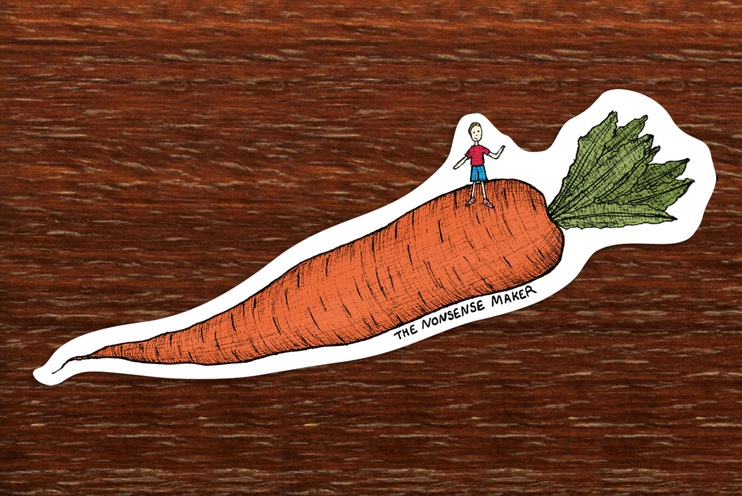 Carrot Sticker - Fun Laptop Sticker | The Nonsense Maker