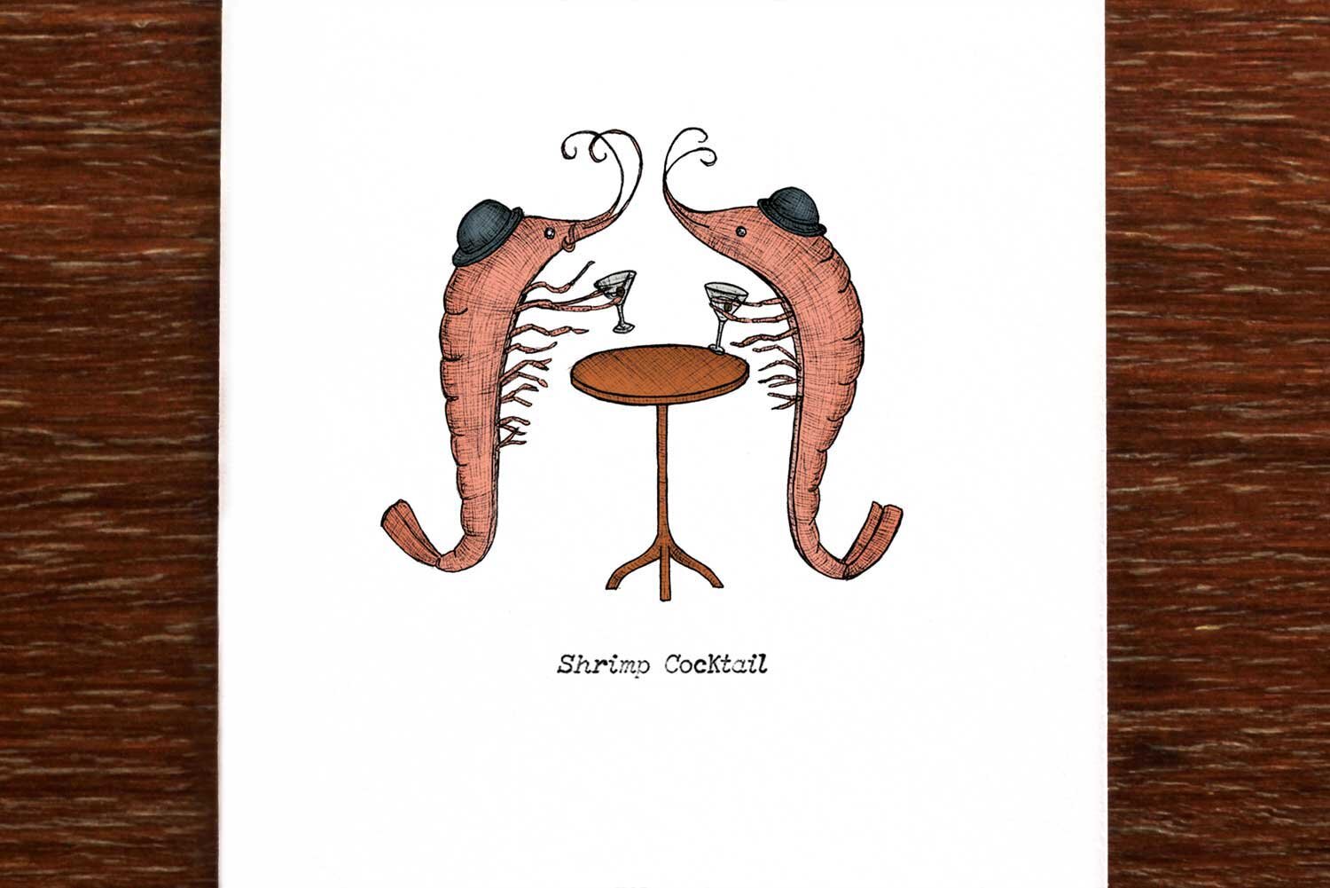 Funny Greeting Card - Shrimp Cocktail | The Nonsense Maker